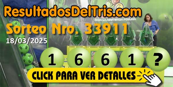 Resultado del sorteo Tris De las Siete 33911