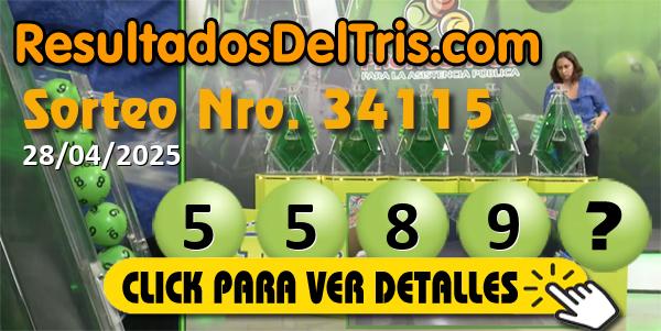 Resultado del sorteo Tris Extra 34115